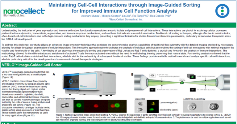 Cell-Cell Interactions Through Image-Guided Sorting | NanoCellect